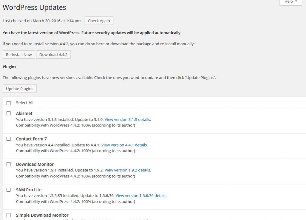 Envato API. Upgrading plugin from WordPress – SimpleLib